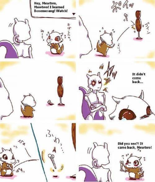 Cubone And Mewtwo